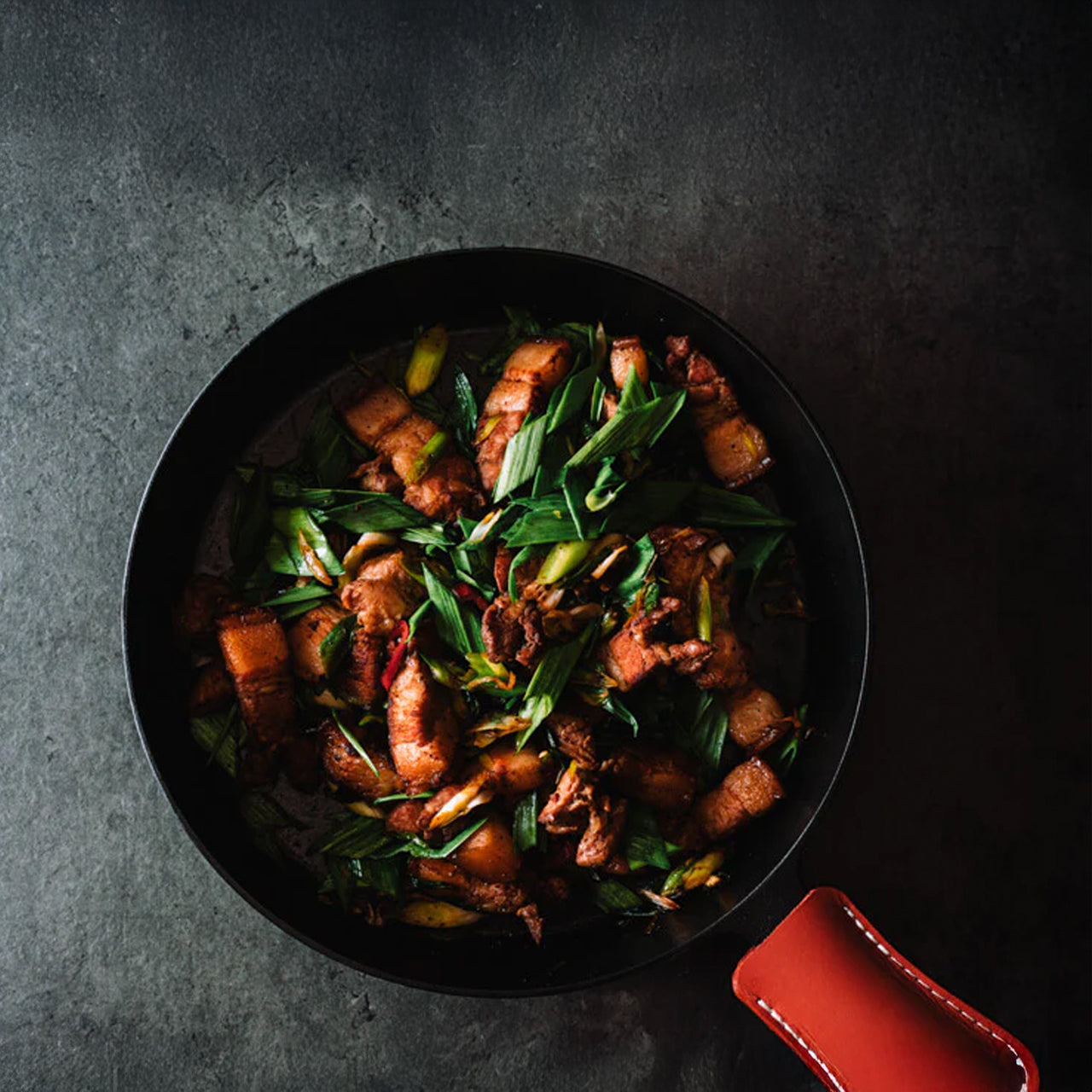 Garlic Sprout Stir-Fry with Salted Pork | Recipes | Flambo Cast Iron ...