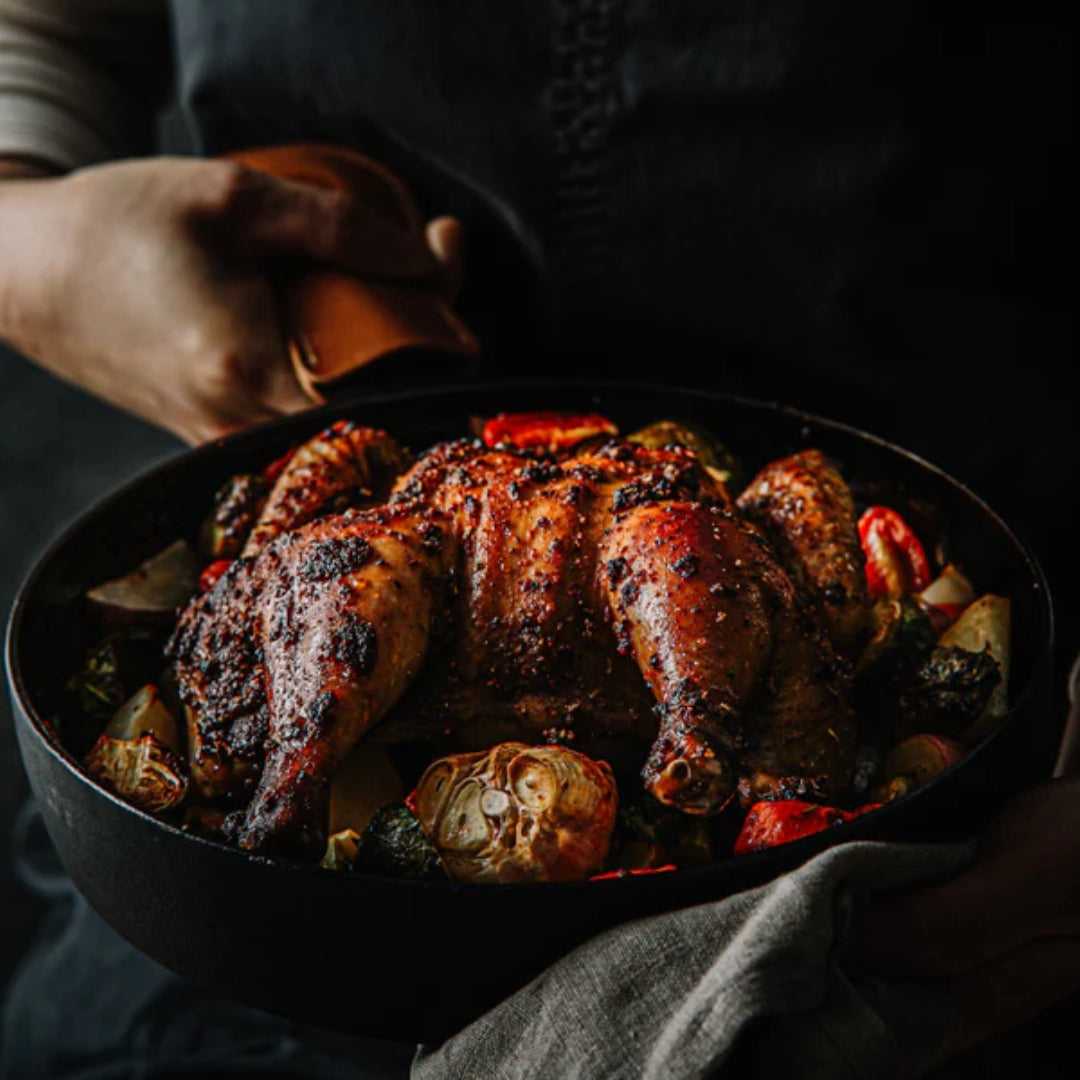 Herb-Roasted Spring Chicken | Recipes | Flambo Cast Iron Cookware